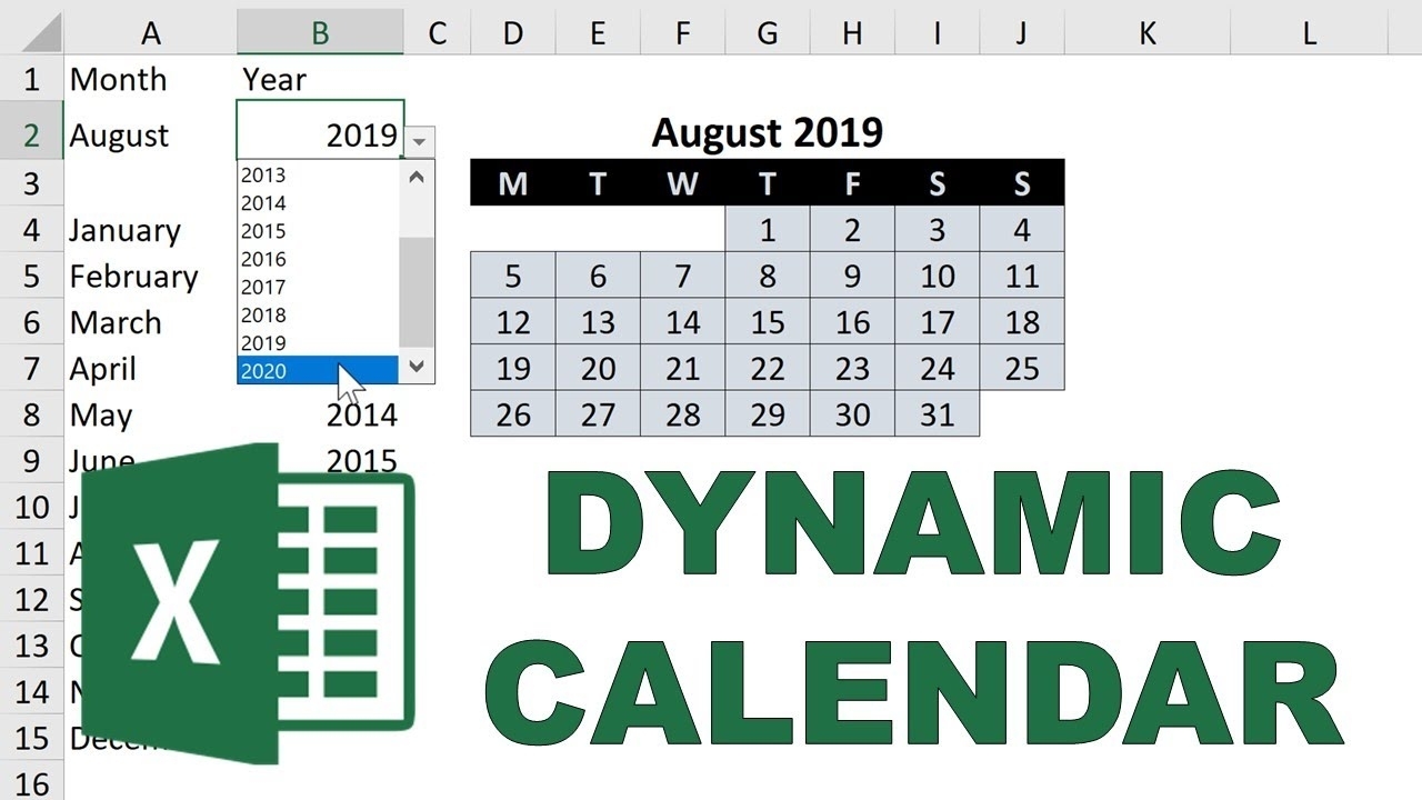 Youtube Excel Calendar Drop Down | Calendar Template 2024-2025 Youtube Excel Calendar Drop Down | Calendar Template 2024-2025